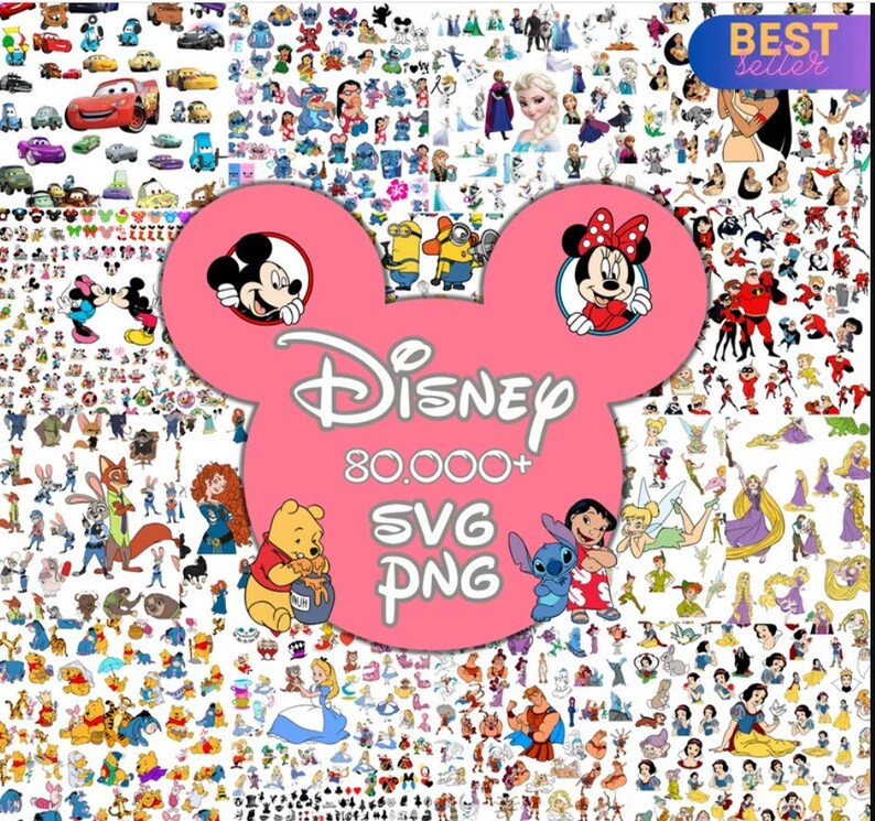 80000 Mega Svg Bundle LAYERED Cricut File LAYERED Cartoon Clipart ...