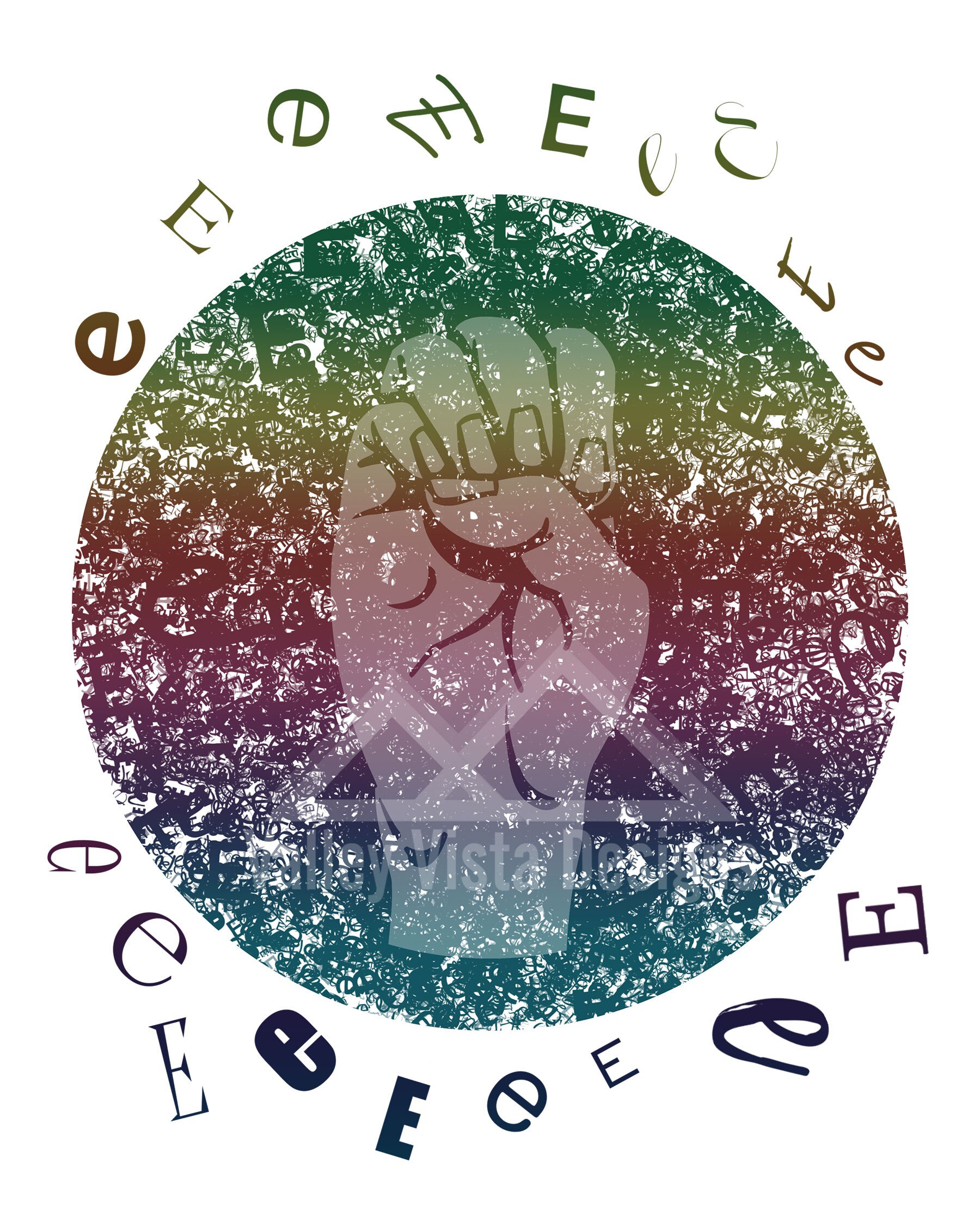 Sign Language Letter E Print Wall Art - Etsy