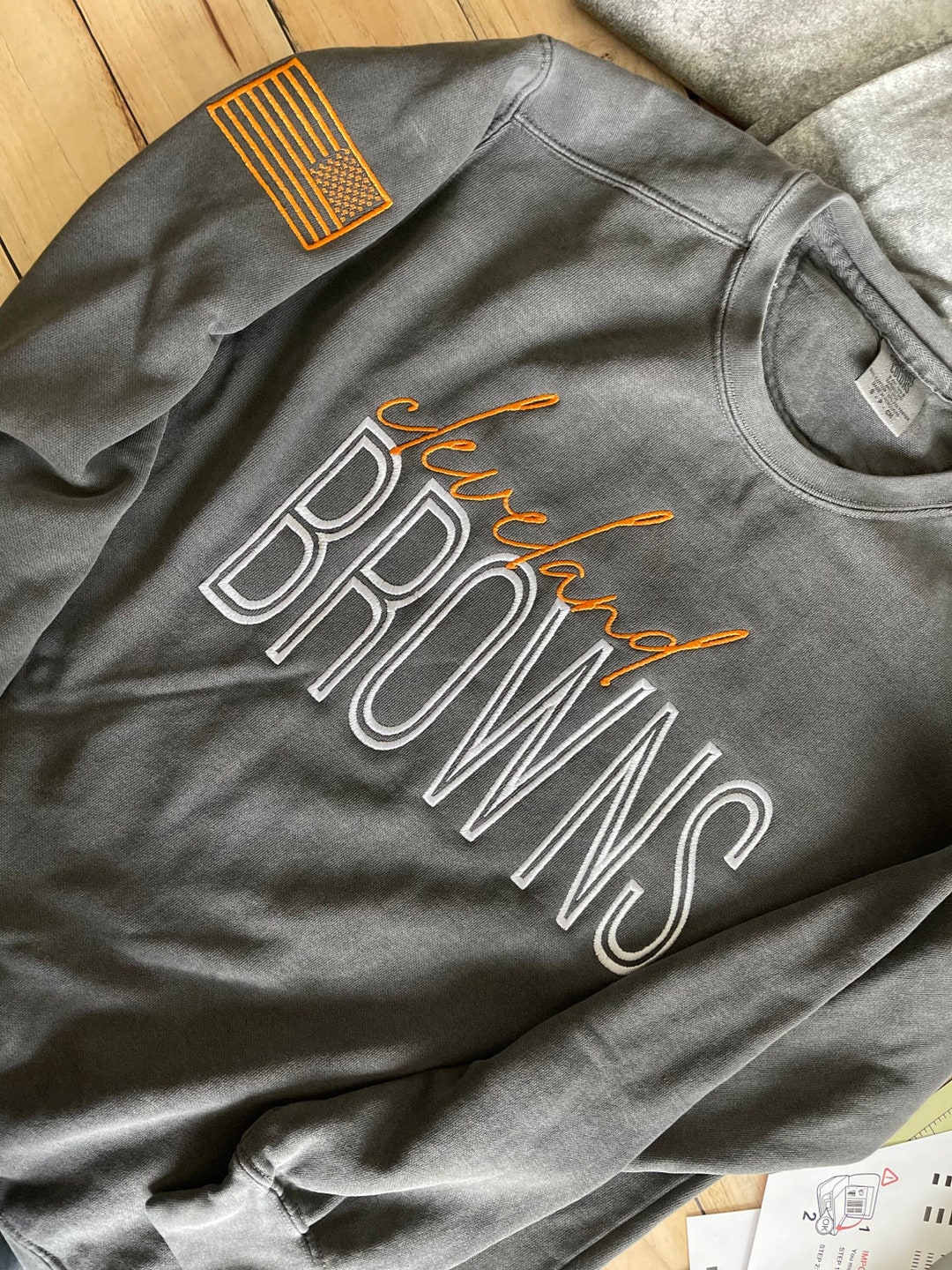 CUSTOM Cleveland Browns Sweatshirt. Football Sweatshirt. Sports ...