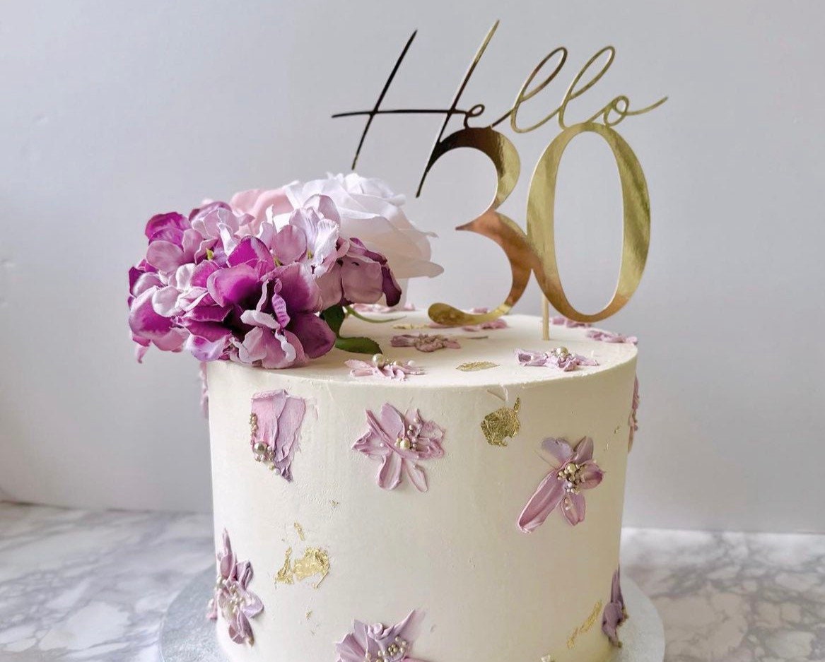 30th Birthday Cake Purple