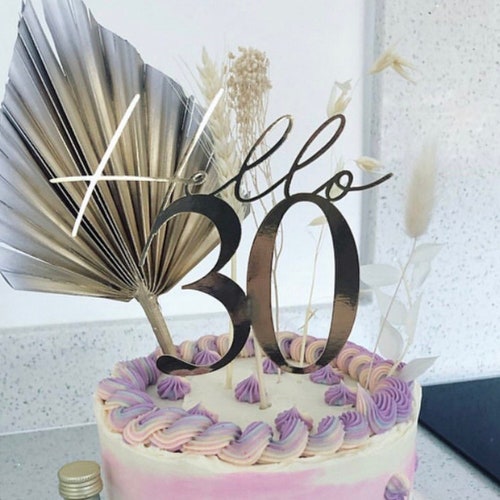 Hello 30 Custom Cake Topper 30th Birthday Cake Topper - Etsy