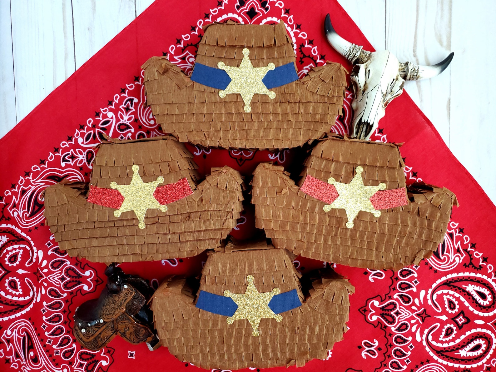 Cowboy Hat Mini Piñata Cowgirl Hat Mini Piñata Western Party - Etsy