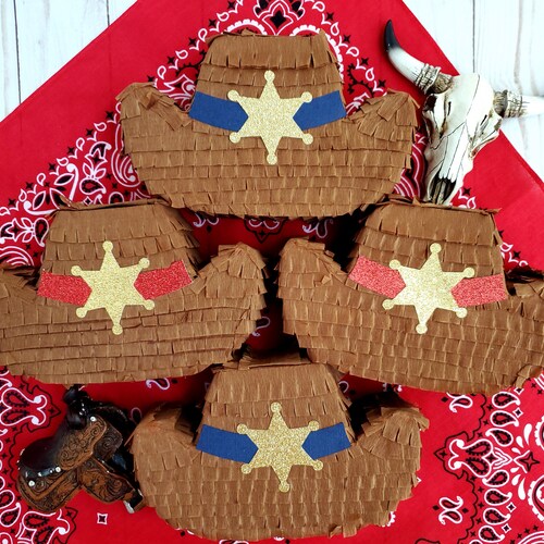 Cowboy Hat Mini Piñata Cowgirl Hat Mini Piñata Western Party - Etsy