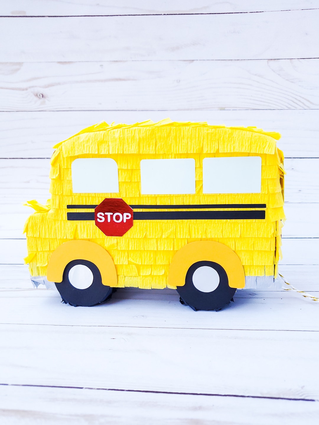 School Bus Party Favor Mini Piñata 7" Long (1pc), School Theme, Back to ...