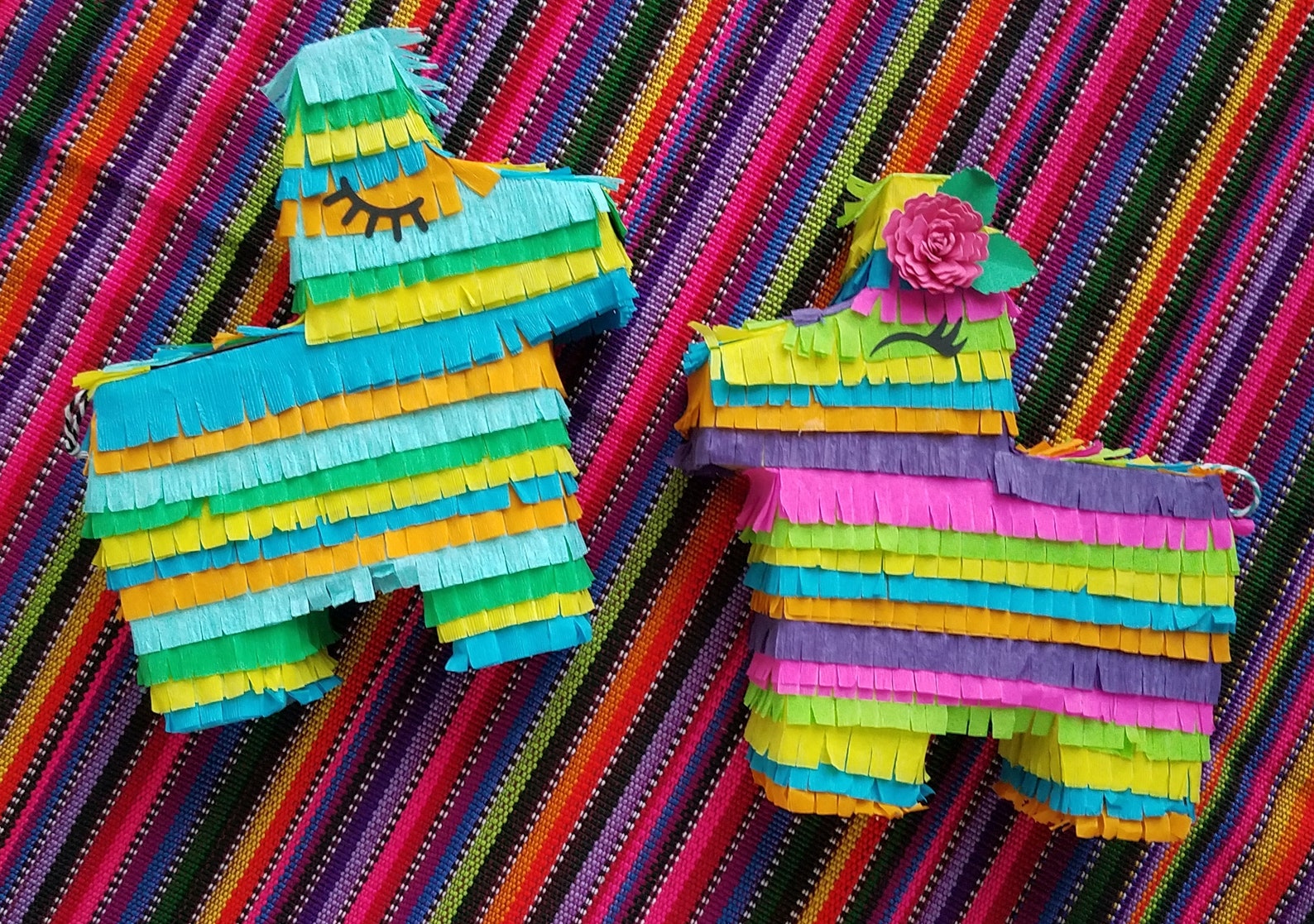 Mini Donkey Señor Piñata Set of 3 Fiesta Party Favor Fiesta | Etsy