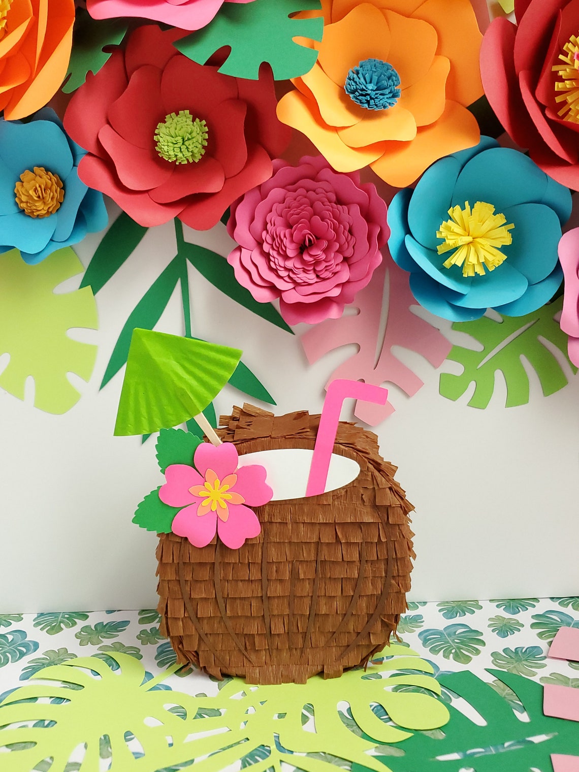 1x Mini Coconut Drink Piñata Tropical Party Beach Theme | Etsy