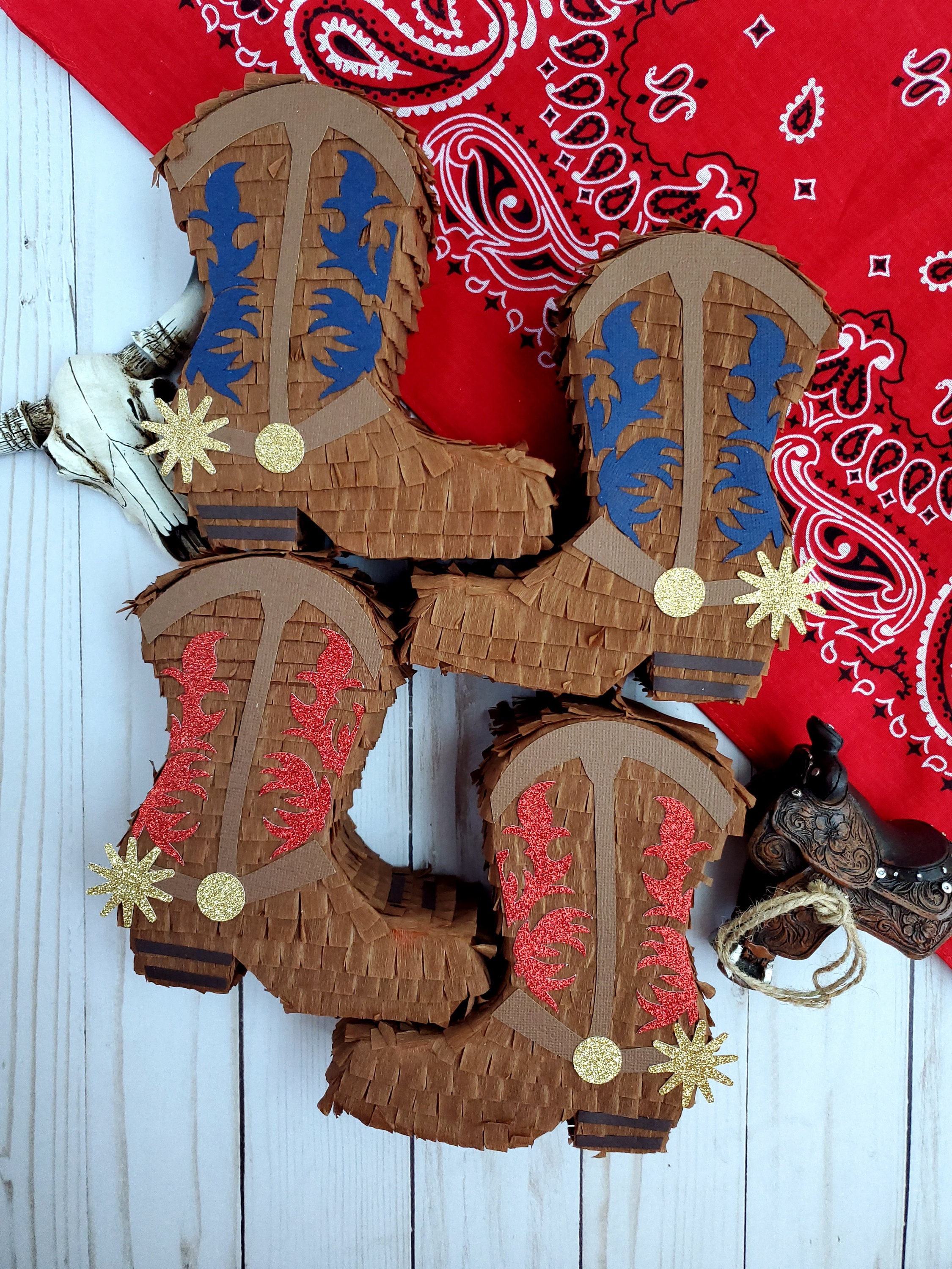 Mini Cowboy Boot Piñata 6 Cowgirl Boot Piñatawestern | Etsy Canada