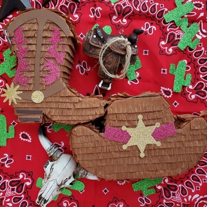 Mini Cowboy Boot Piñata 6"| Cowgirl Boot Piñata|western Birthday ...