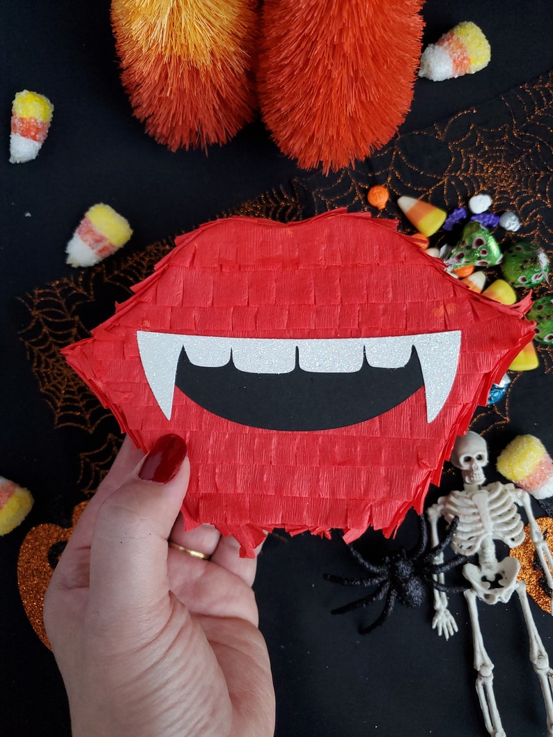 Vampire Lips Mini Piñata 4 Vampire Theme Halloween Party | Etsy
