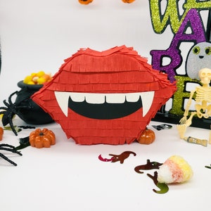 Vampire Lips Mini Piñata 4" Vampire Theme Halloween Party Love at First ...