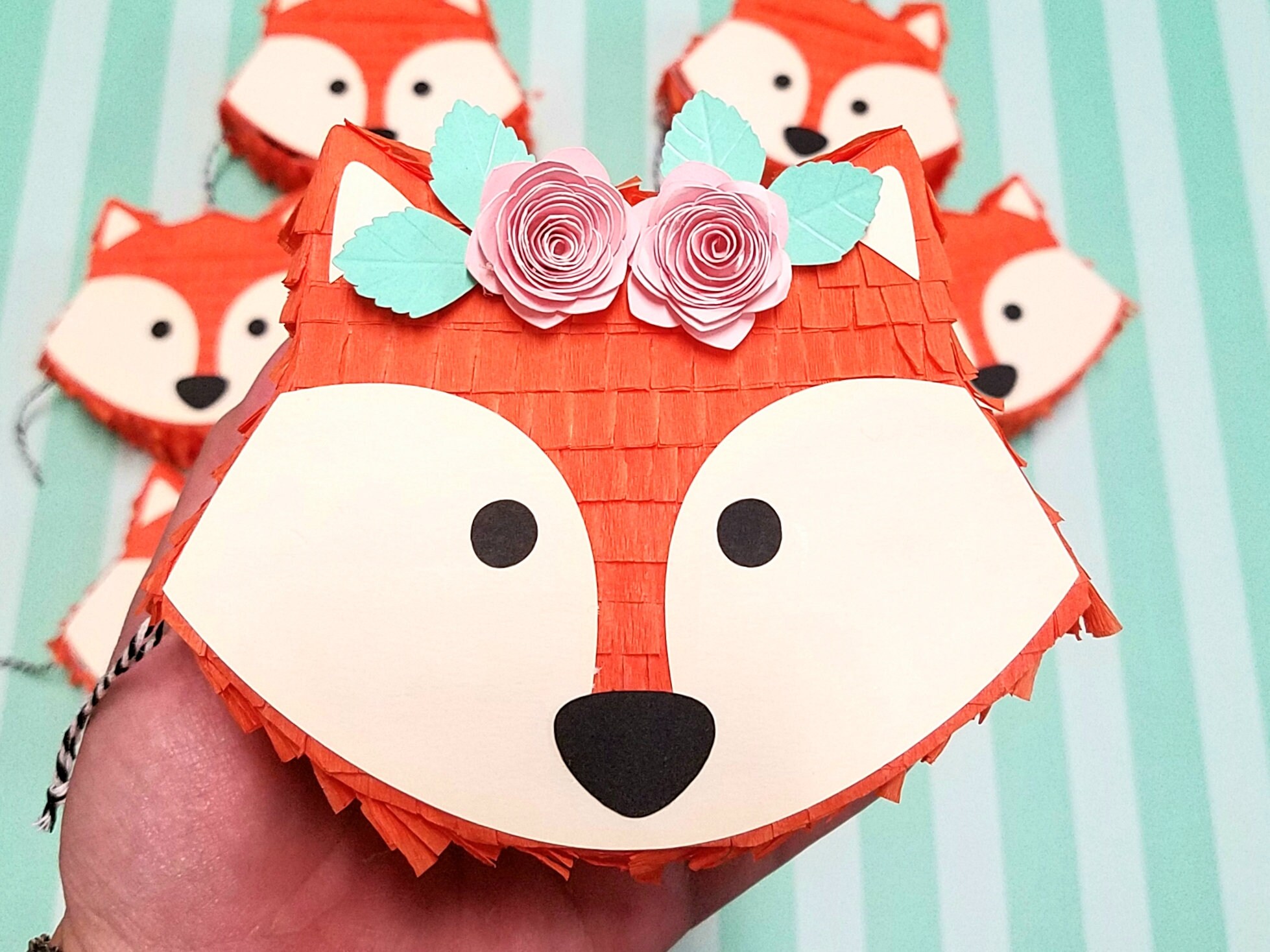 One 4" Woodland Fox Mini Piñata, Woodland Party, Wild One, Woodland ...