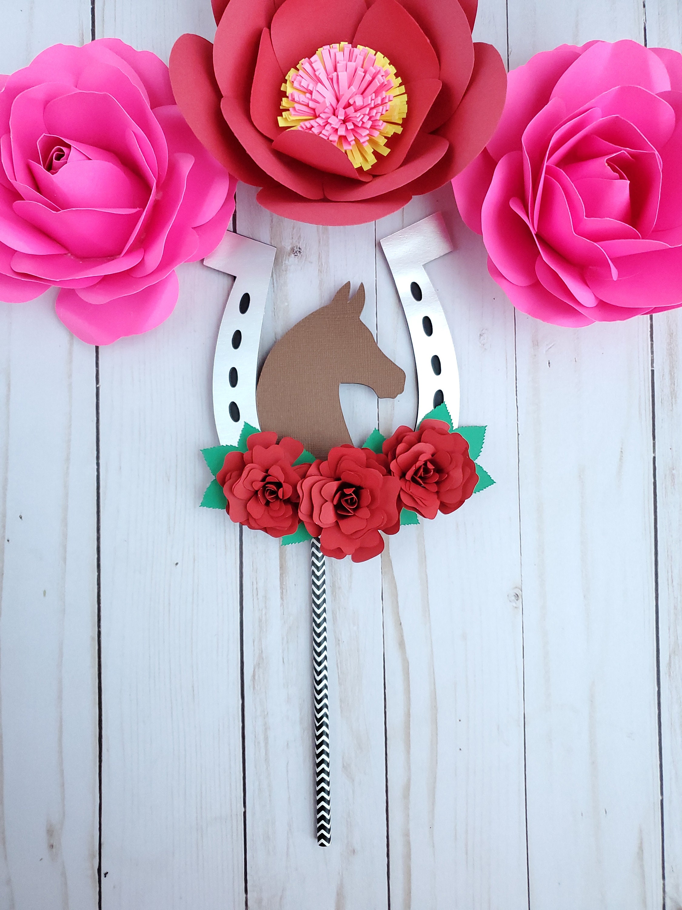 Western centerpiece Western cake topper Kentucky Derby decor | Etsy