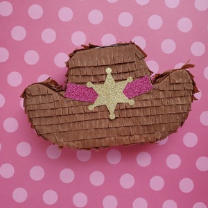 Cowboy Hat Mini Piñata, Cowgirl Hat Mini Piñata, Western Party Favor ...