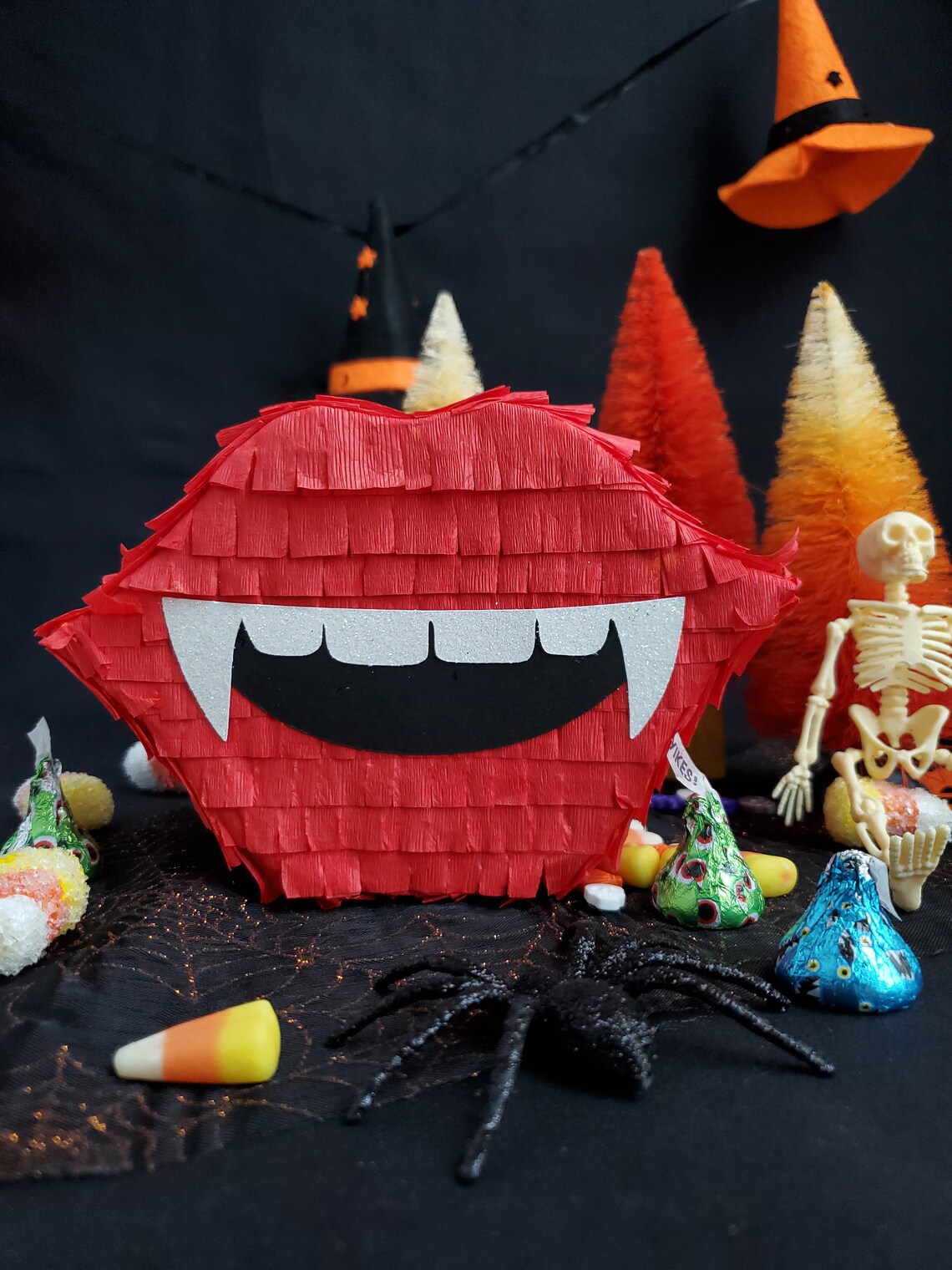 Vampire Lips Mini Piñata 4 Vampire Theme Halloween Party | Etsy