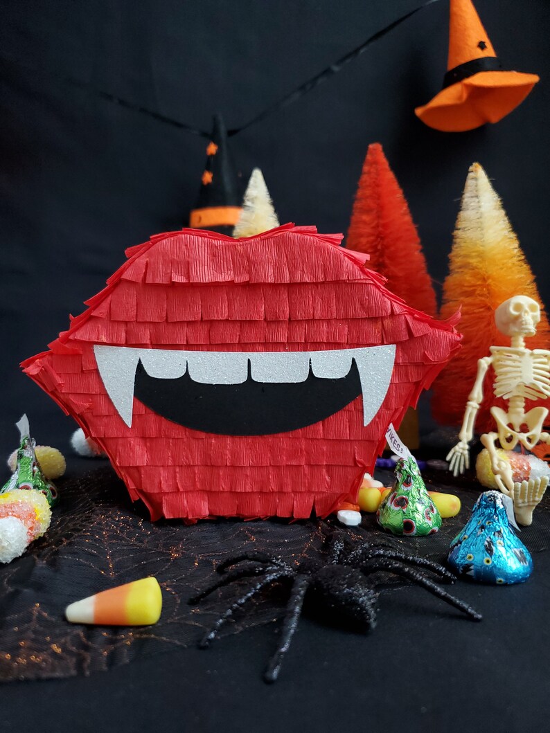 Vampire Lips Mini Piñata 4 Vampire Theme Halloween Party | Etsy