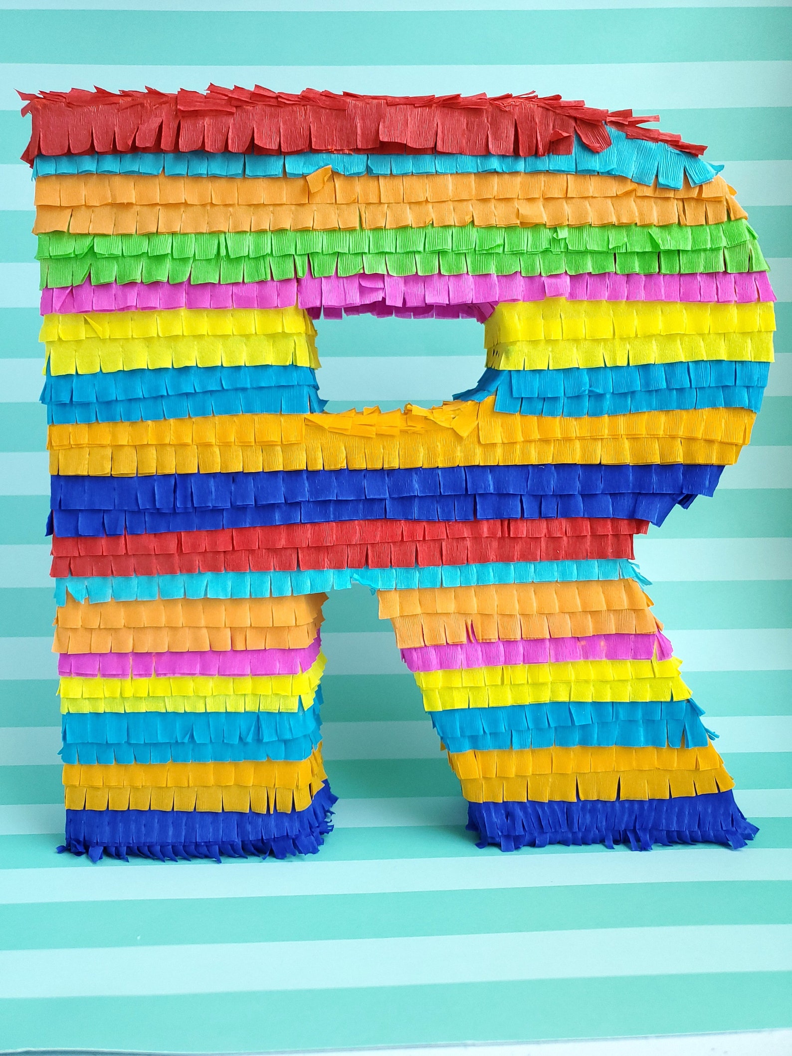 Letter Piñata Centerpiece 12 Fringe Letter Desert - Etsy