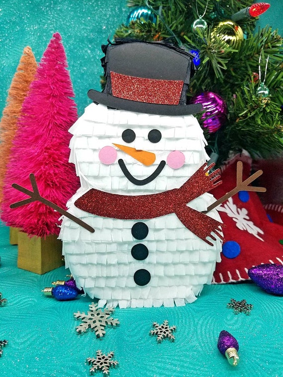 Snowman mini piñata Snowman gift box Snowman party Winter | Etsy