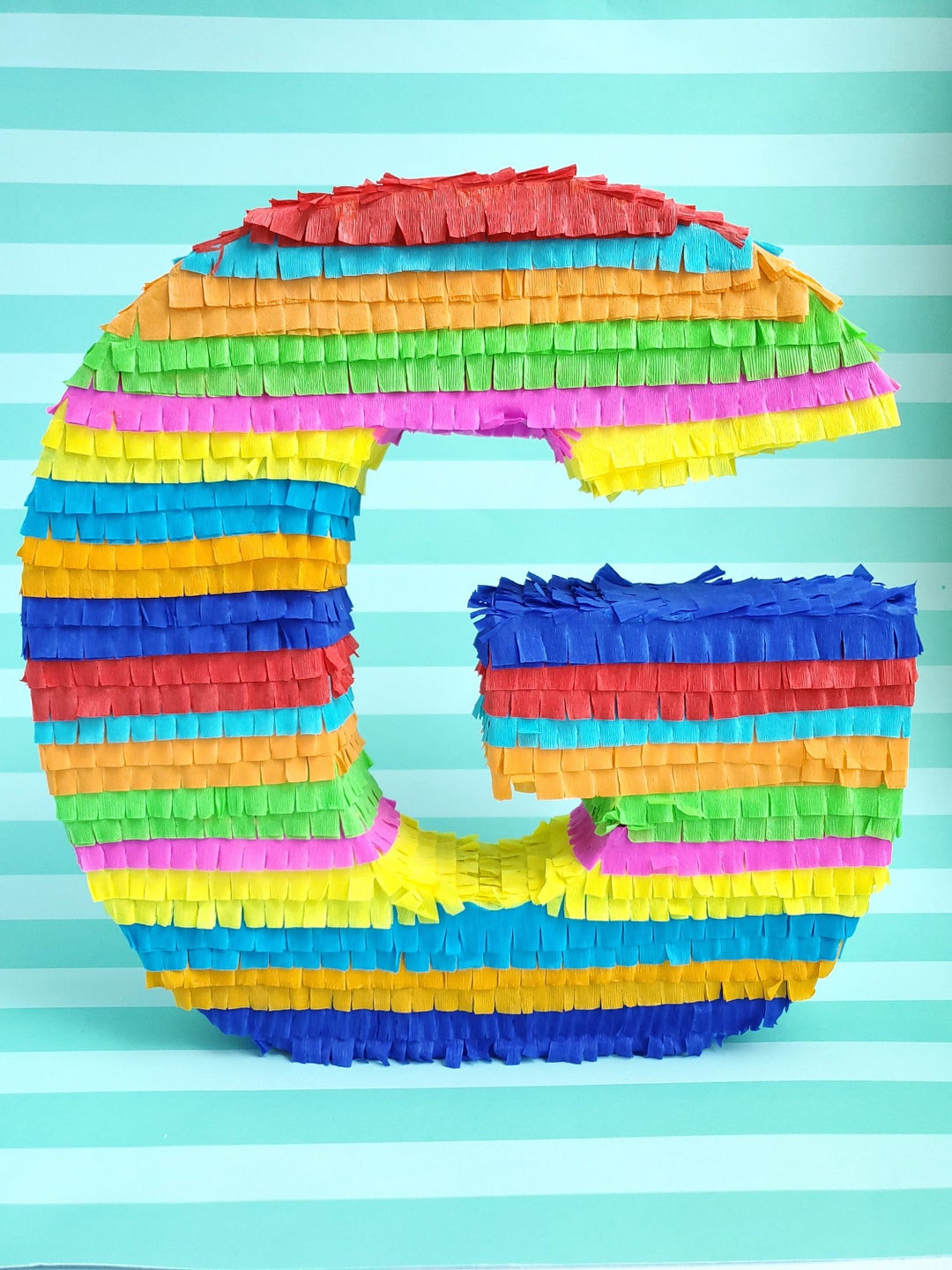 Letter Piñata Centerpiece (12"), Fringe Letter, Desert Table Decor ...