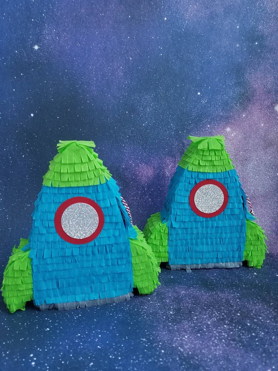 One 7 Rocket mini piñata favor box spaceship piñata | Etsy