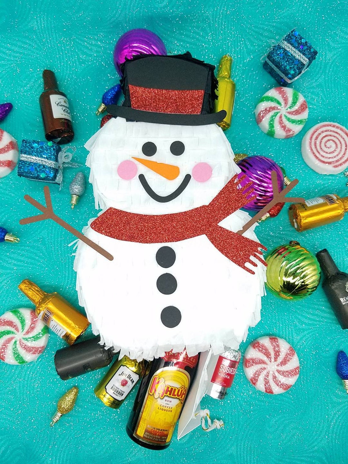 Snowman mini piñata Snowman gift box Snowman party Winter | Etsy