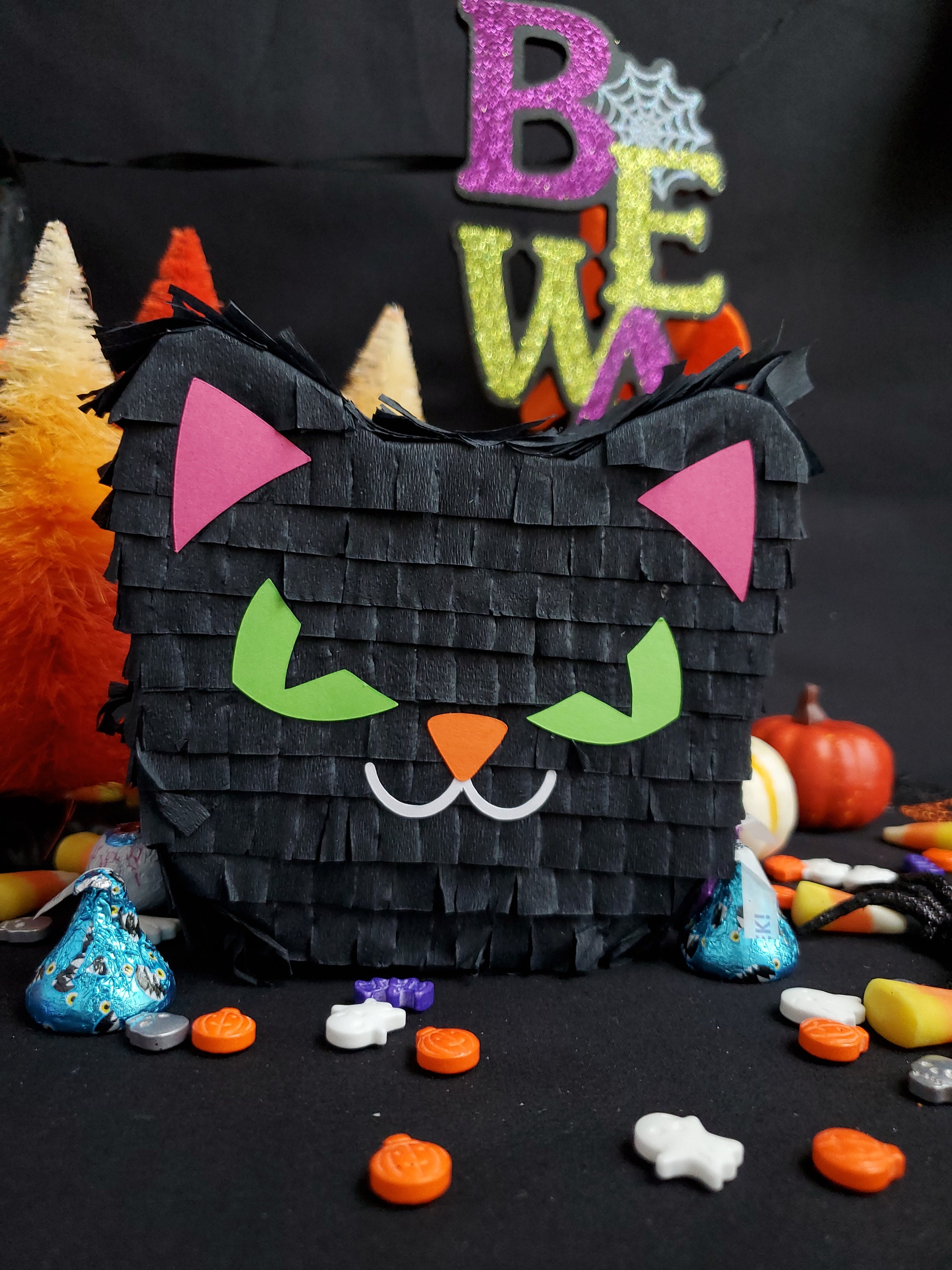 Halloween Black Cat Piñata Black Cat Decoration Halloween | Etsy