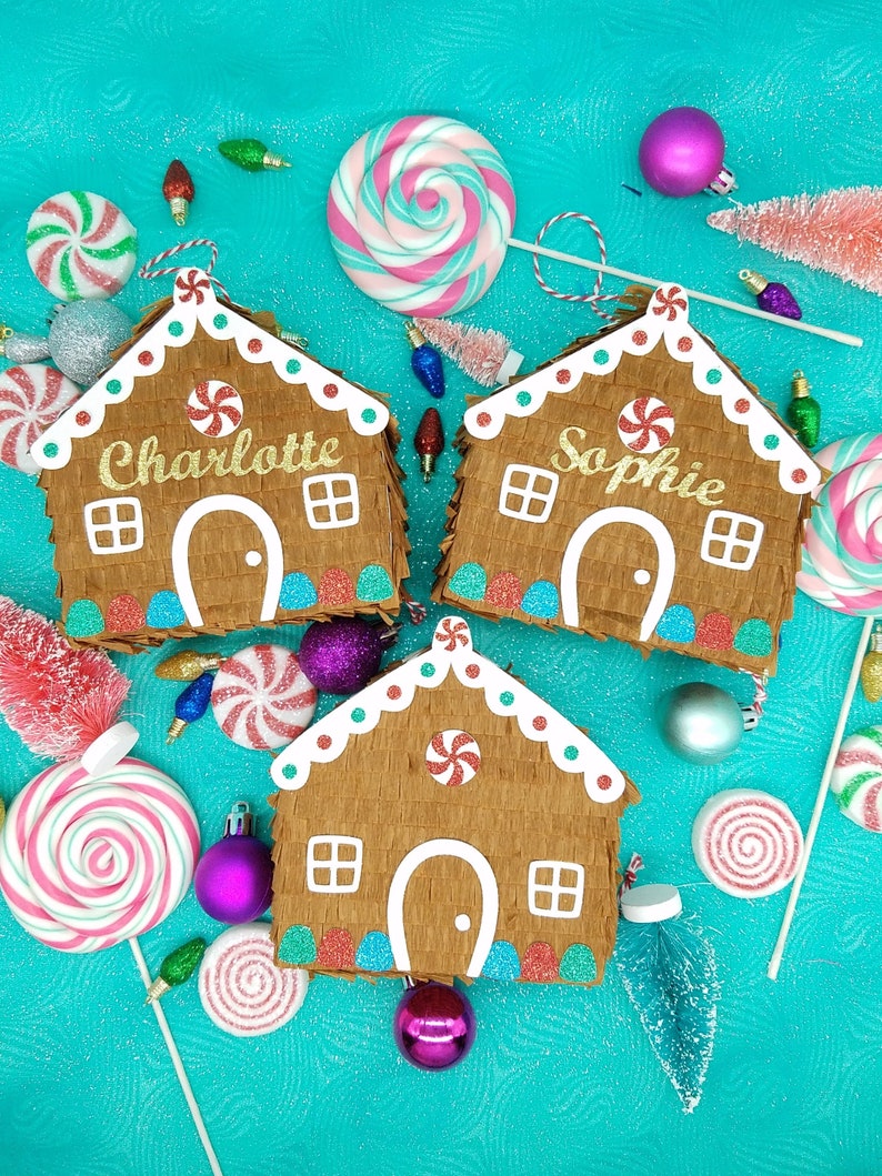 Gingerbread House Mini Piñata 4 Holiday Party Decoration - Etsy
