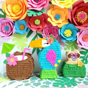 Personalized Mini Coconut Drink Pinata, Tropical Party Favor - Etsy