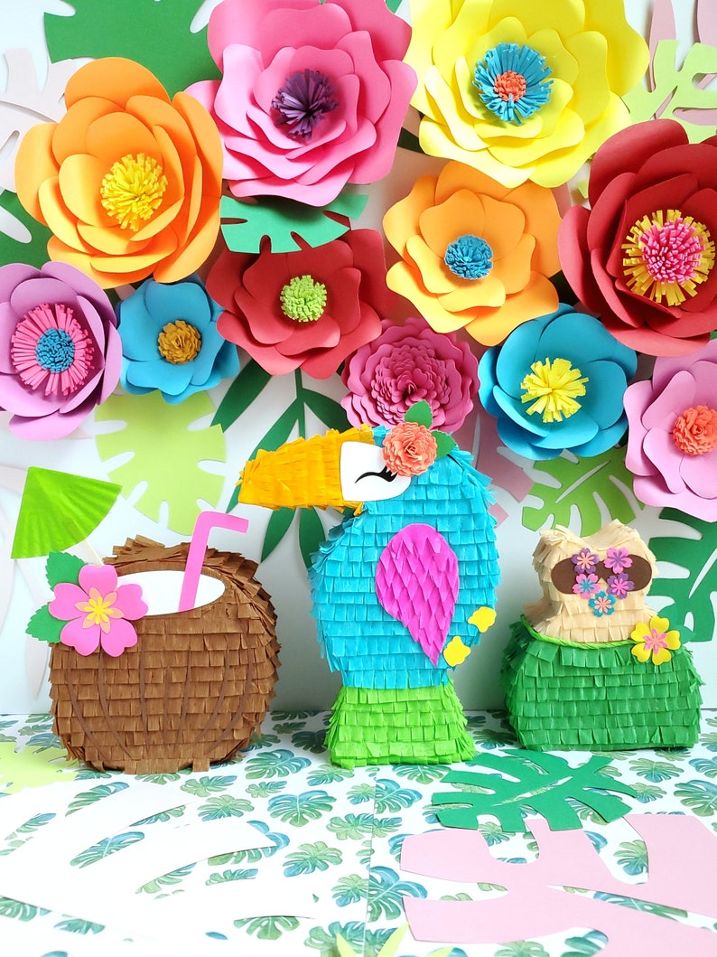 1x Mini Coconut Drink Piñata Tropical Party Beach Theme | Etsy