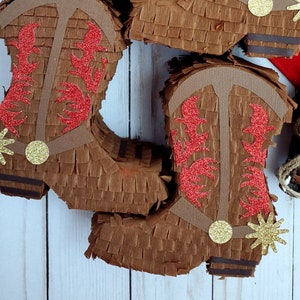 Mini Cowboy Boot Piñata 6"| Cowgirl Boot Piñata|western Birthday ...
