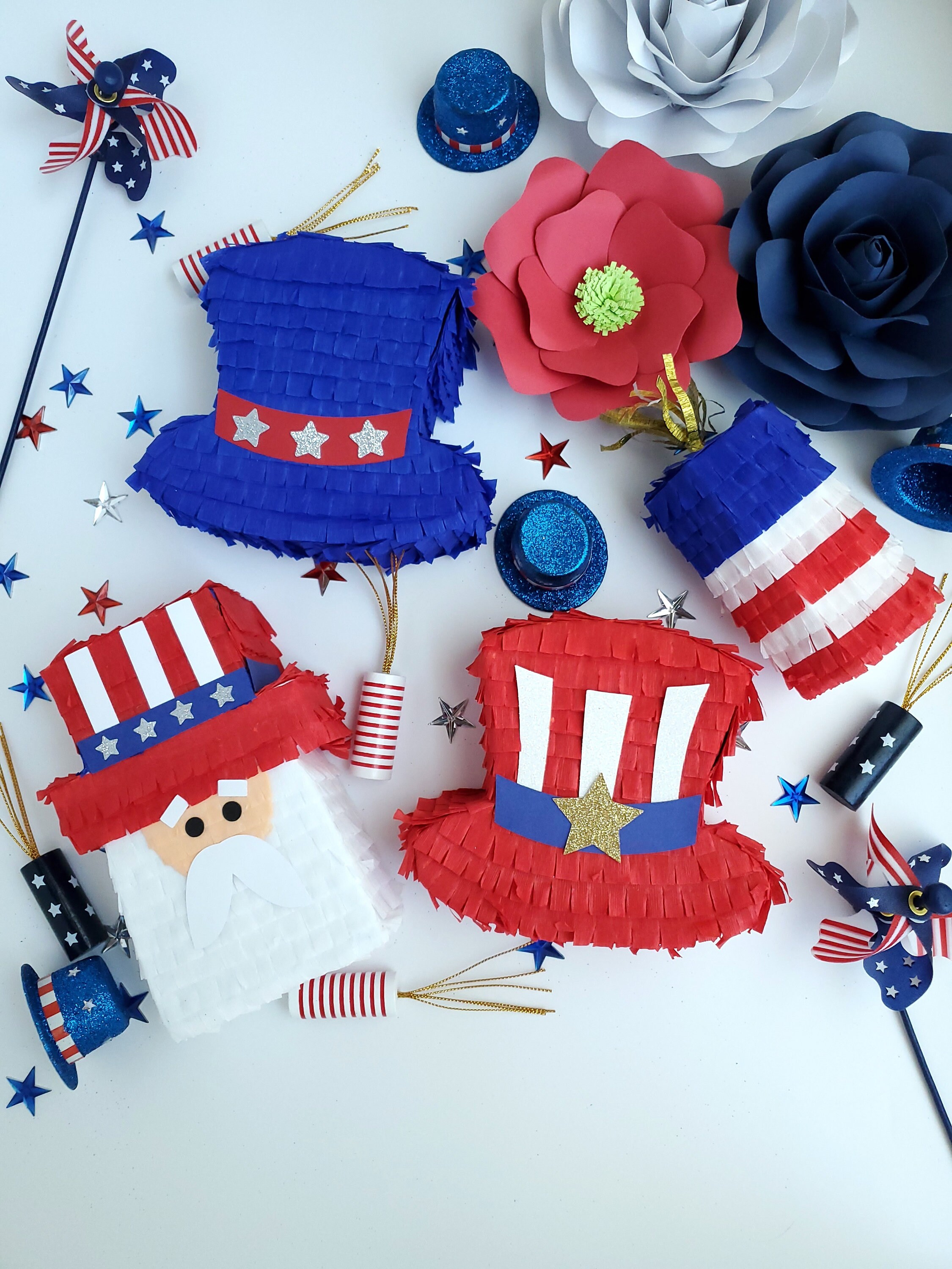 Patriotic Top Hat Mini Pinata 4th of July Piñata 4th of July | Etsy