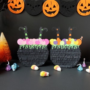 Witch's Cauldron Mini Piñata 6.5, Cauldron Mini Piñata, Halloween Party ...