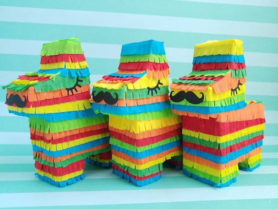 Mini Donkey Señor Piñata Set of 3 Fiesta Party Favor Fiesta | Etsy