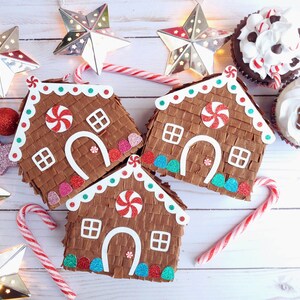 Mini Gingerbread House Piñata, Holiday Party Decoration (4") - Etsy