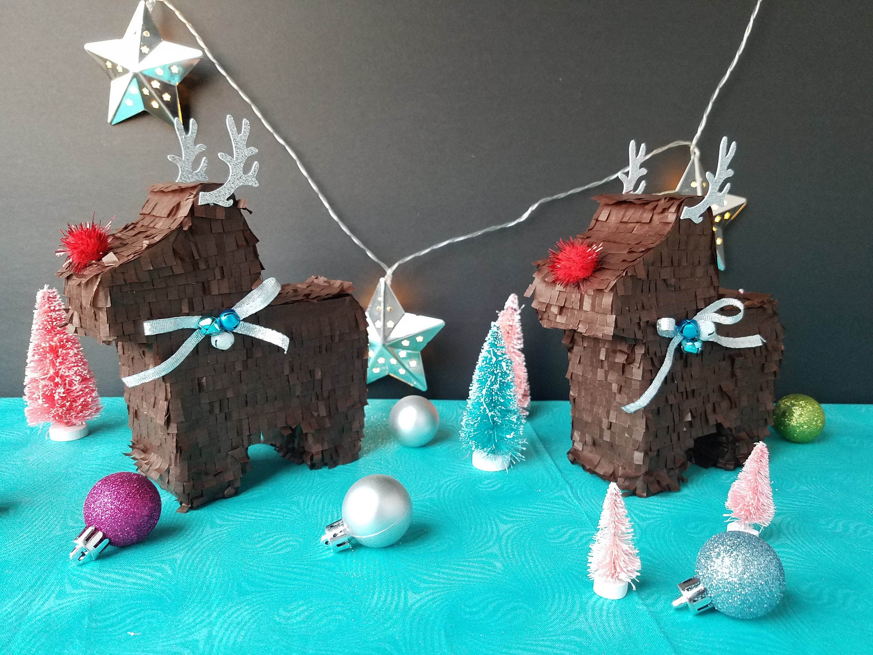 Christmas Reindeer Mini Piñata Holiday Table Decoration - Etsy