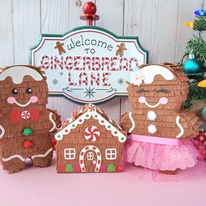 Gingerbread Mini Piñata 6.5" Tall, Gingerbread Party Favor, Holiday ...