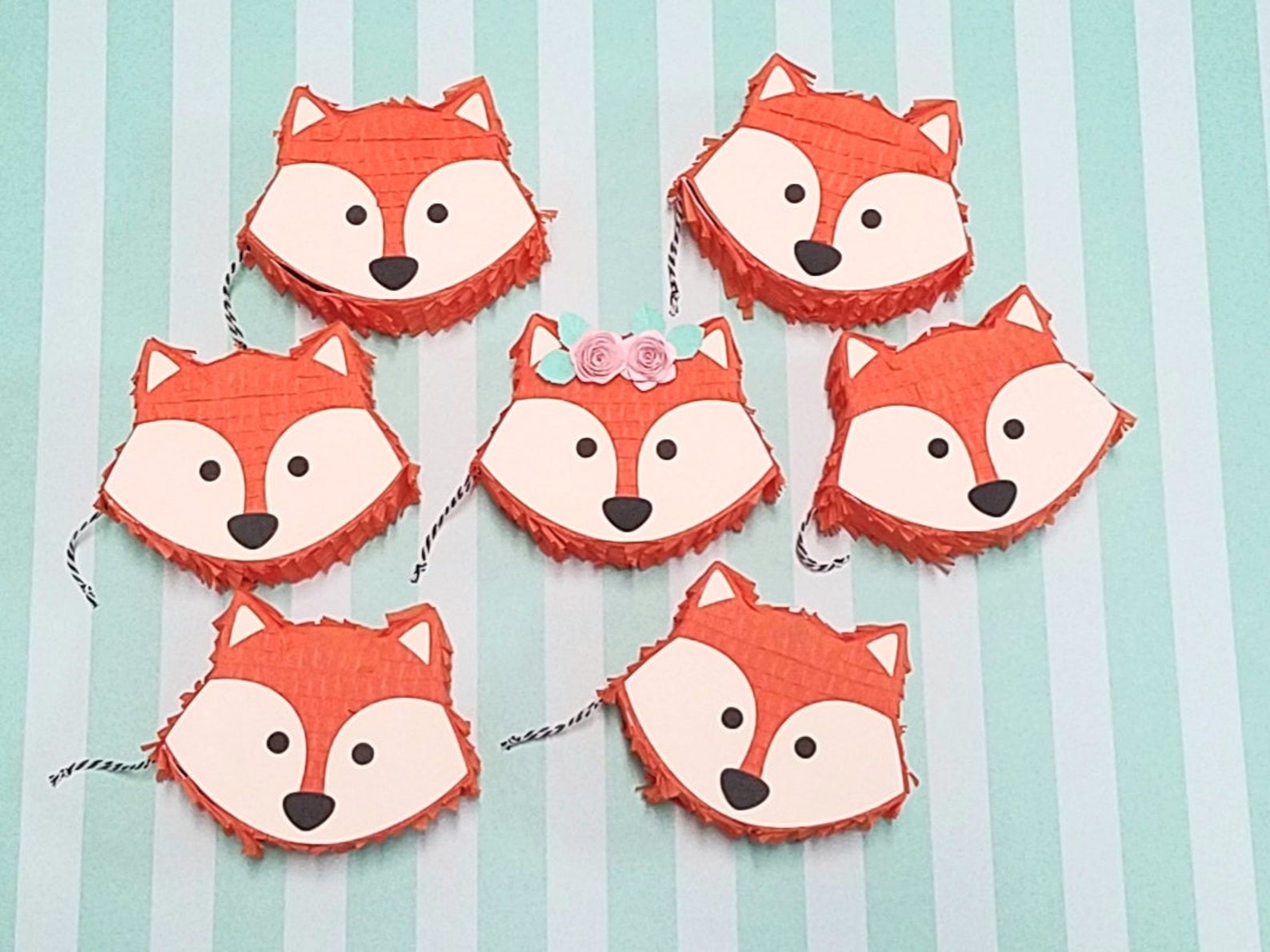 One 4" Woodland Fox Mini Piñata, Woodland Party, Wild One, Woodland ...