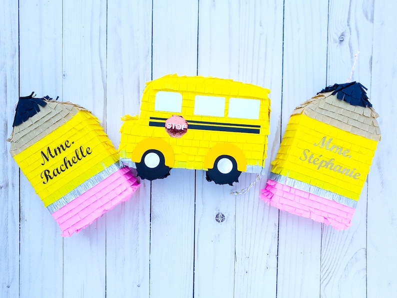 School Bus Party Favor Mini Piñata 7 Long 1pc School - Etsy