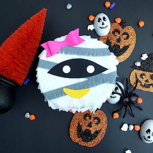 Mummy Mini Piñata Halloween Decor Mummy Halloween Treat Box Halloween ...