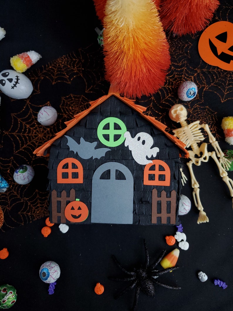 Haunted house mini piñata 1x Halloween house piñata Trick or | Etsy