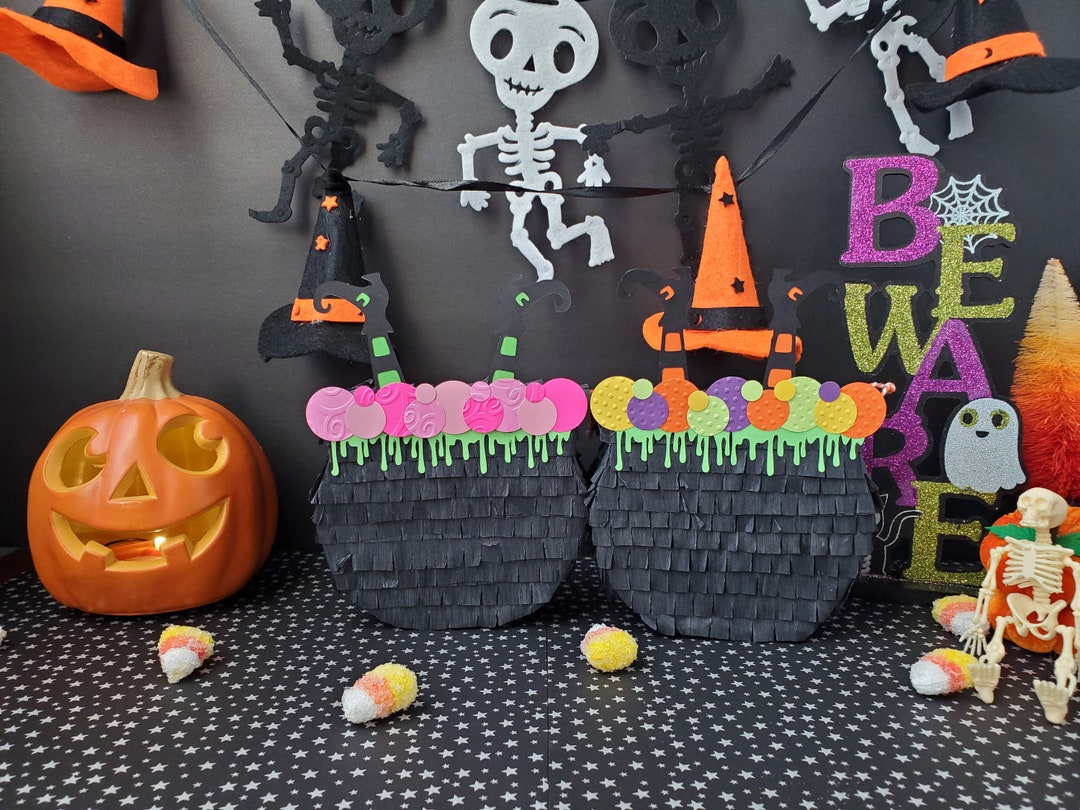 Witch's Cauldron Mini Piñata 6.5, Cauldron Mini Piñata, Halloween Party ...