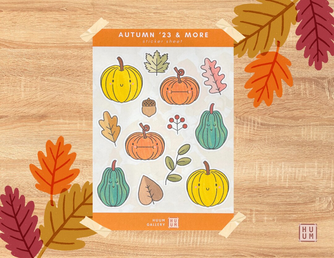 Autumn '23 & More Sticker Sheet - Etsy