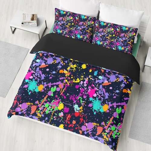 Abstract Art Duvet Cover or Comforter Artsy Colorful Bedding - Etsy