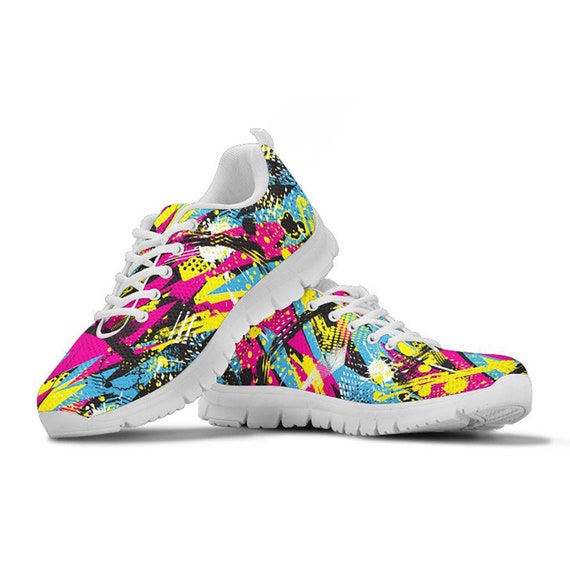 Colorful Abstract Art Sneakers Artist Shoes Running Shoes - Etsy