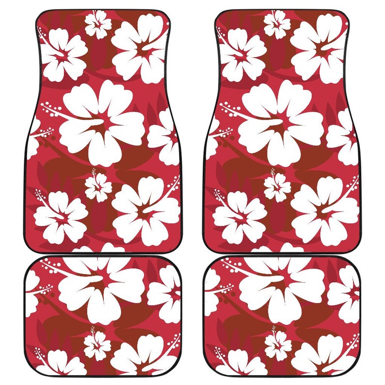 Red Aloha Flowers Car Floor Mats Car Floor Mats Set Floor - Etsy