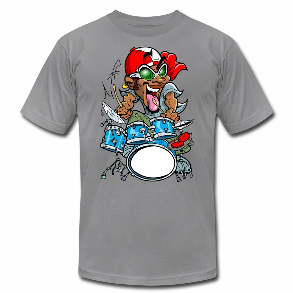 Drummer Musician Music Cartoon T-Shirt Unisex T-Shirt Mens | Etsy