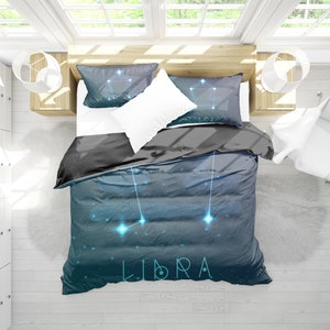 Libra Zodiac Sign Astrology Bedding Set Duvet Cover 2 Pillow - Etsy