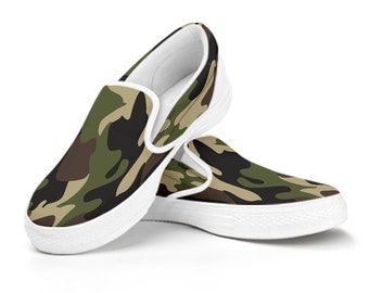 Camo Canvas Shoes - Etsy