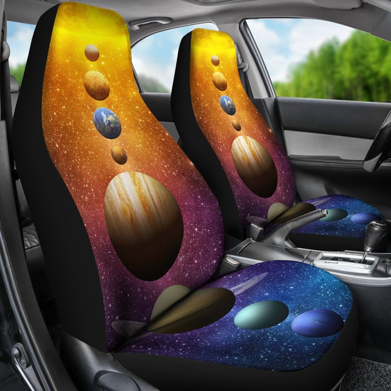 Colorful Galaxy Universe Space Planets Car Seat Covers Pair 2 - Etsy
