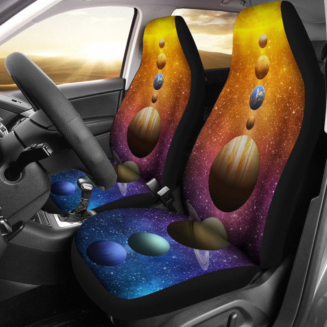 Colorful Galaxy Universe Space Planets Car Seat Covers Pair 2 - Etsy