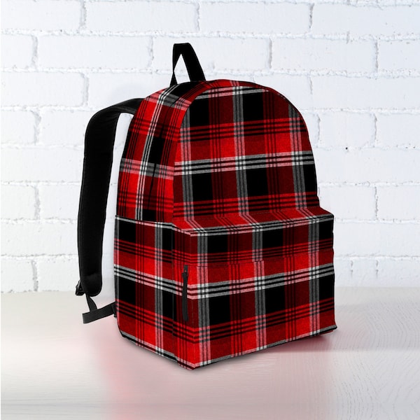 Plaid Backpack - Etsy